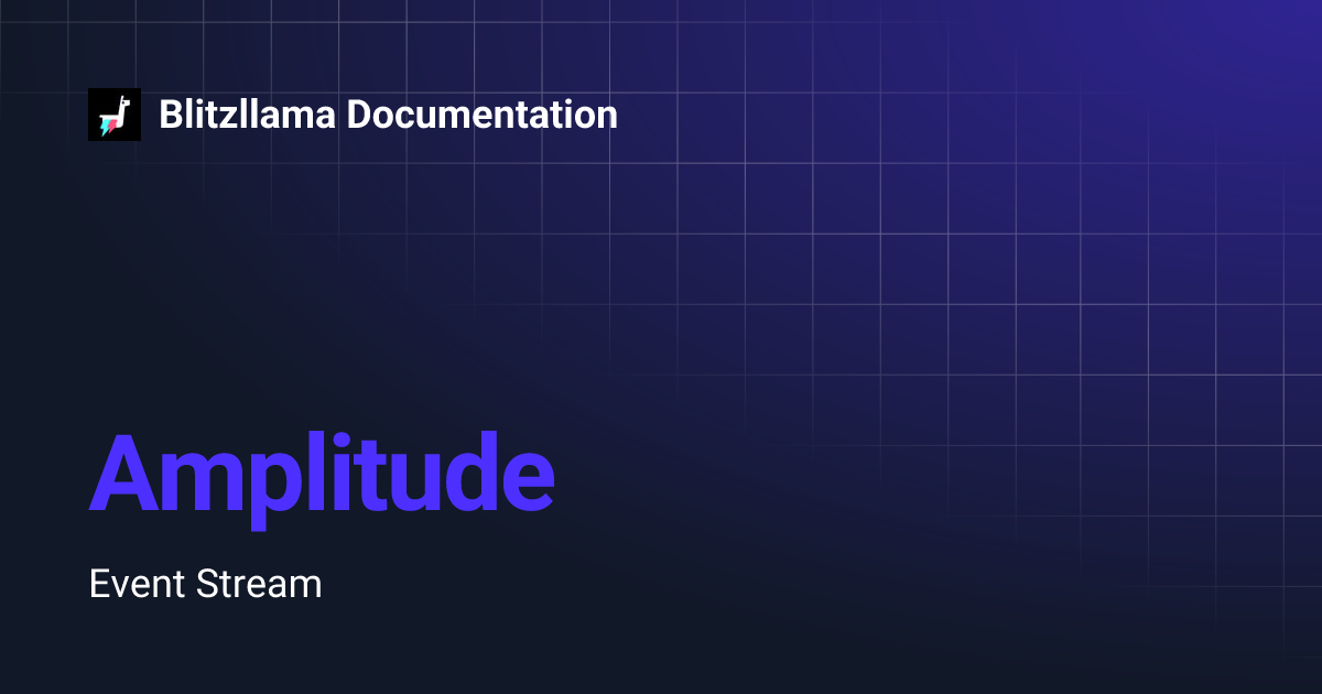 Amplitude | Blitzllama Documentation